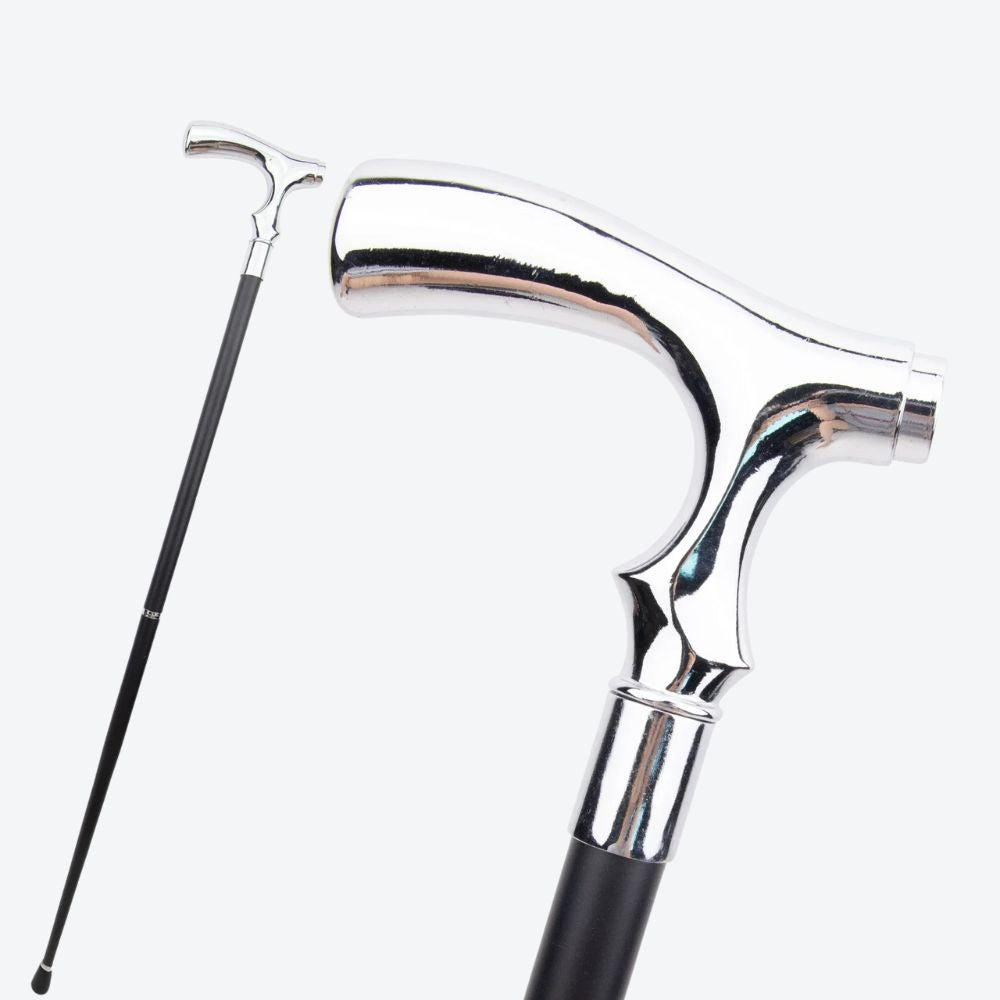 Bengala Prateada Clássica Báculo do Clérigo