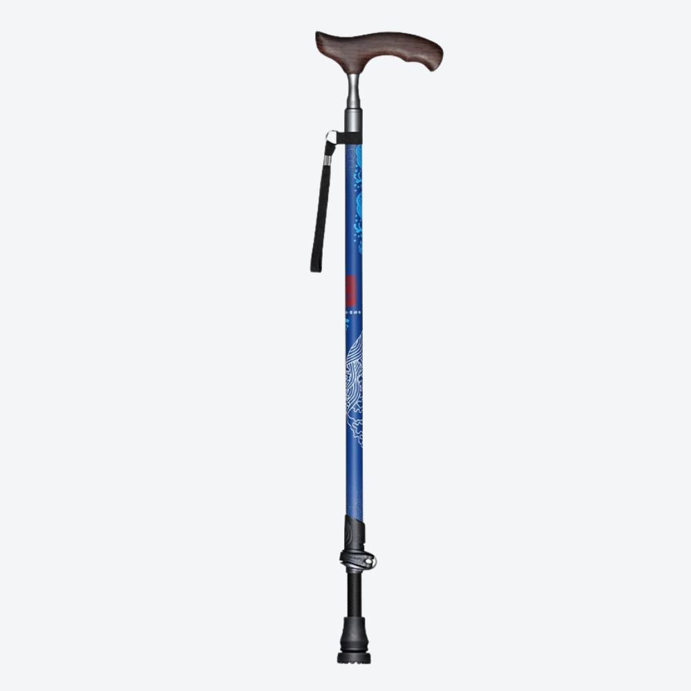 Bengala de Fibra de Carbono Estilo Oriental Azul/Desenhos